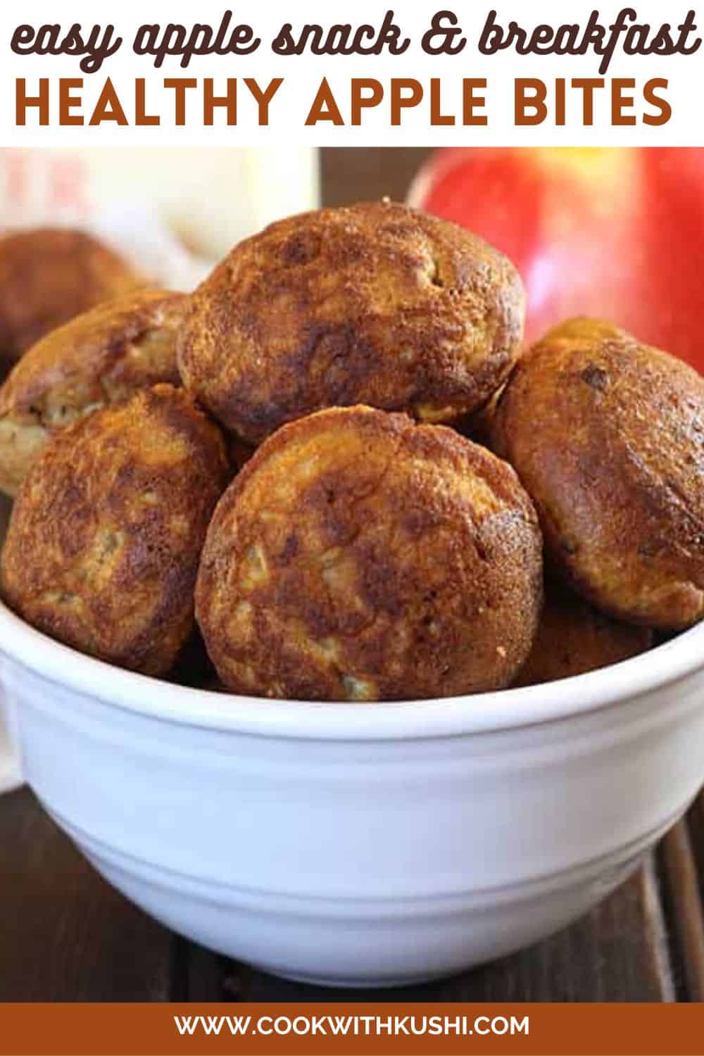 Apple Bites | Apple Paniyaram | Quick Apple Snack - Cook with Kushi