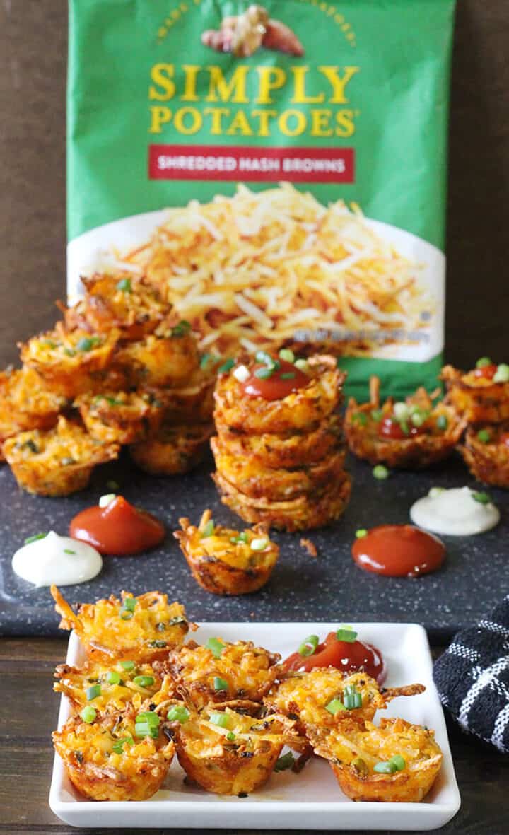 Cheesy Hash Brown Bites : Simple Appetizer for party
