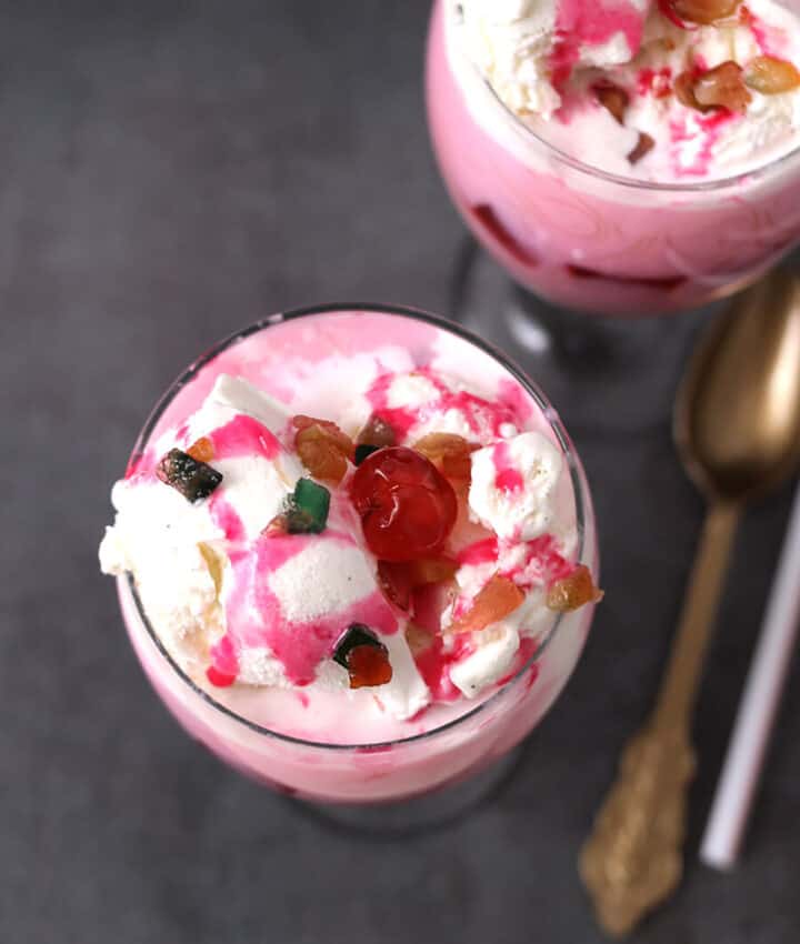 Best Falooda Recipe | Rose Faluda Ice Cream | Indian Dessert Drink ...