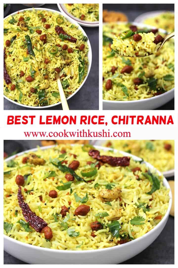 Lemon Rice | Chitranna Recipe | How to make Lemon Rice - Cook with Kushi