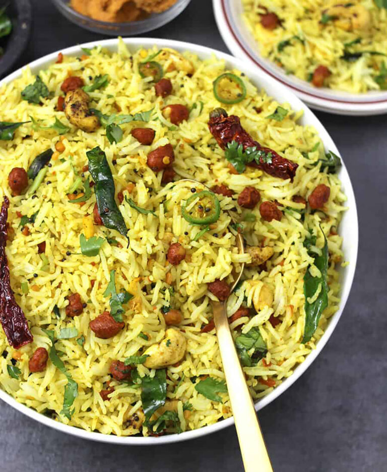 Lemon Rice | Chitranna Recipe | How to make Lemon Rice - Cook with Kushi