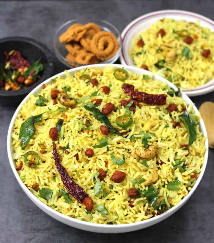 Lemon Rice | Chitranna Recipe | How to make Lemon Rice - Cook with Kushi