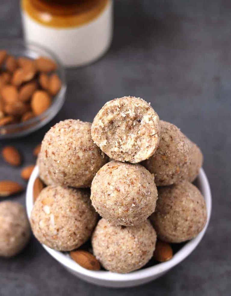 Badam Ladoo | Badam Laddu | Almond Bites - Cook with Kushi