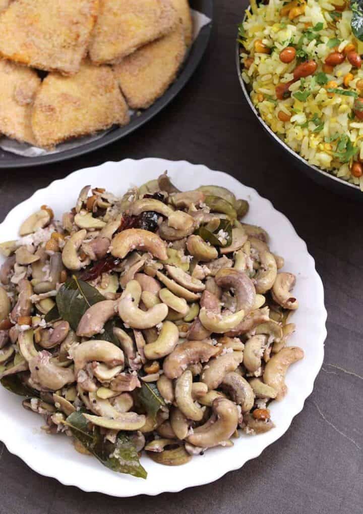 TENDER CASHEWNUT STIR FRY | BIBBE UPKARI - Cook with Kushi