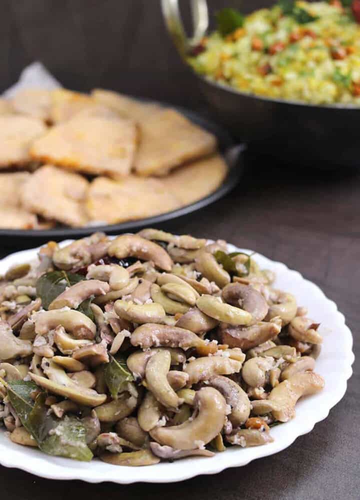 Tender Cashew Stir Fry | Bibbe Upkari - Cook with Kushi