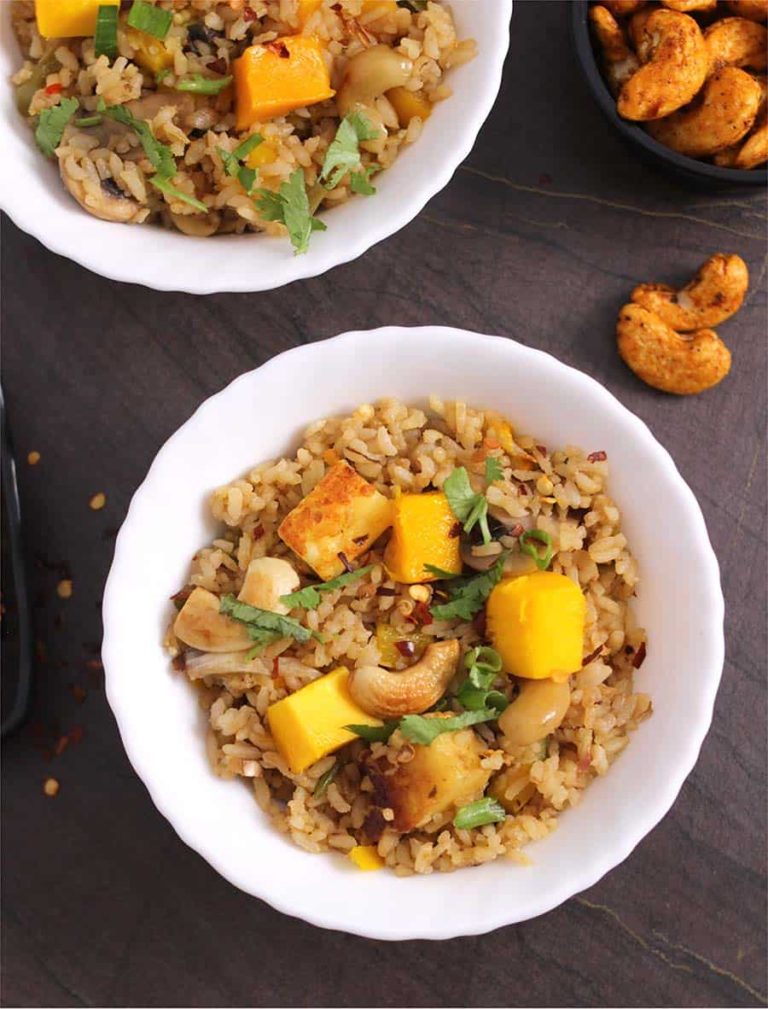 Thai Mango Fried Rice | Veg Fried Rice - Cook with Kushi