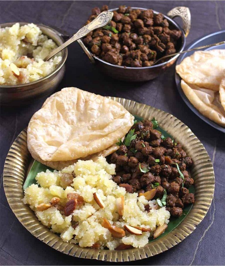 Halwa Poori Chana | Sheera Puri Cholay - Prasad Recipe - Cook with Kushi