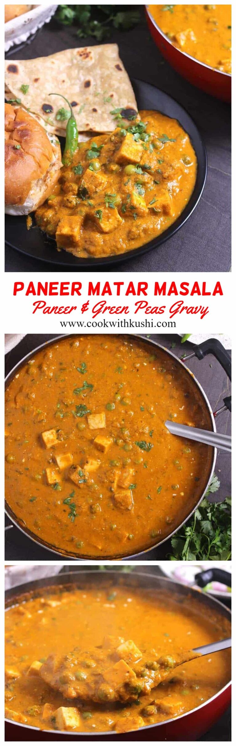 Matar Paneer Recipe | Green Peas Paneer Masala Curry