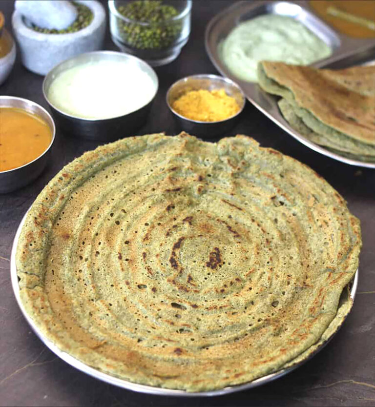 Pesarattu Recipe | Green Moong Dal Dosa - Cook with Kushi