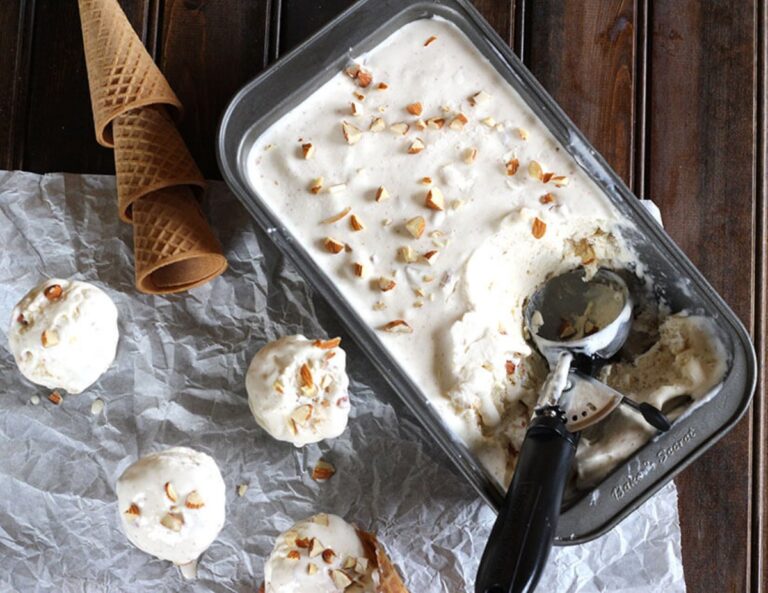 Roasted Almond Ice Cream | Toasted Almond Ice Cream