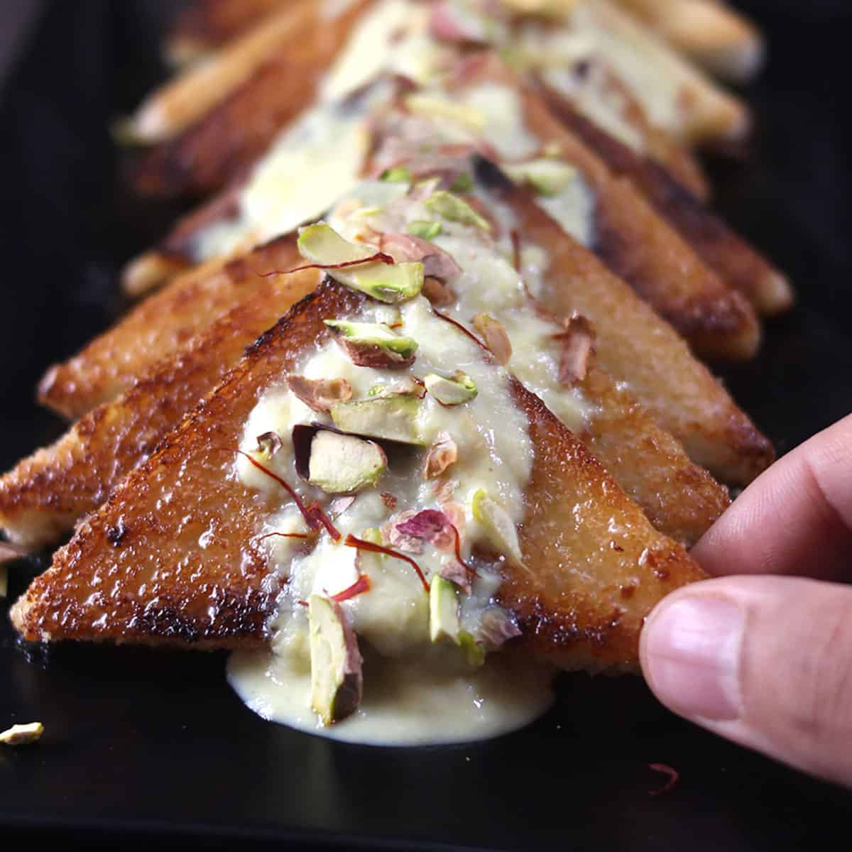 Shahi Tukda | Double Ka Meetha | Indian Bread Pudding - Cook with Kushi