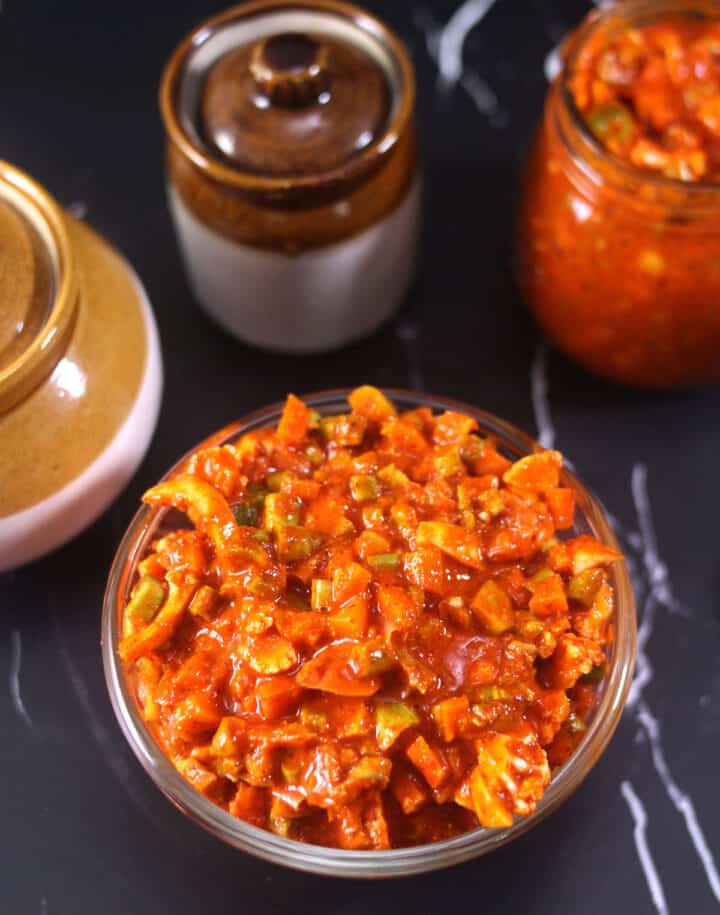 Vegetable Pickle | Achar | Tarkari Nonche - Cook with Kushi