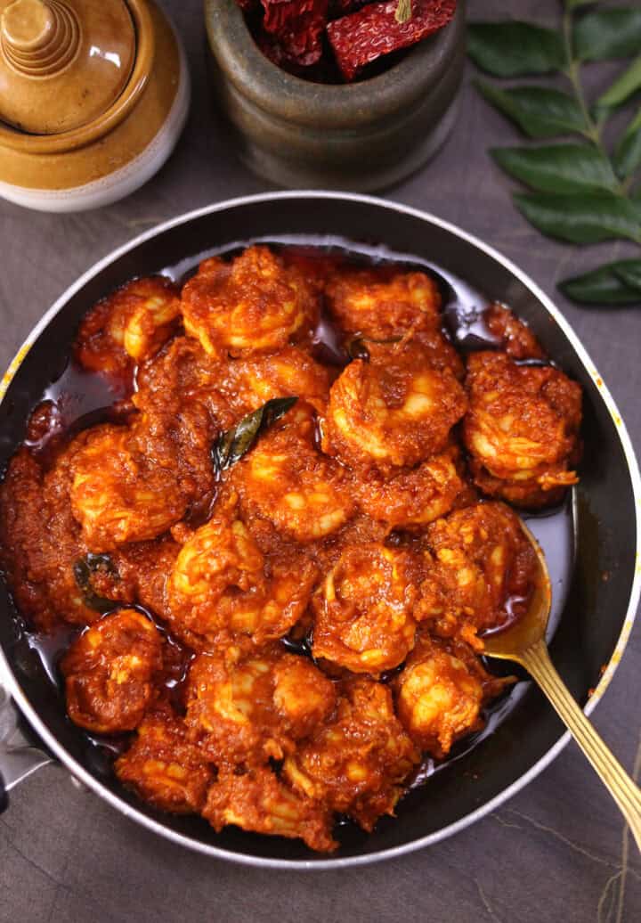 Mangalorean Prawns Ghee Roast Recipe | Shrimp Roast - Cook with Kushi