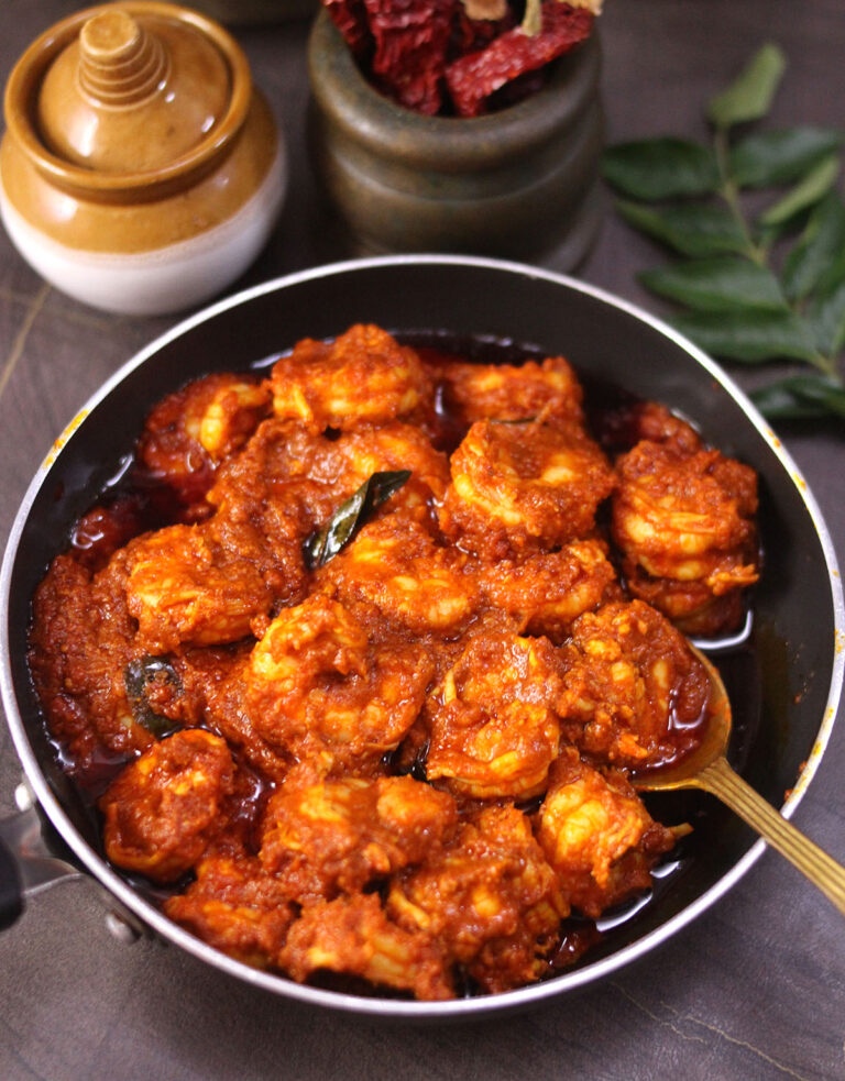 Mangalorean Prawns Ghee Roast Recipe | Shrimp Roast - Cook with Kushi