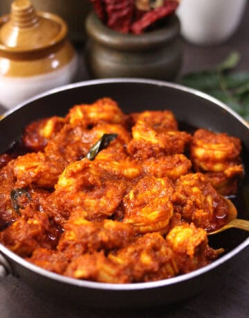Mangalorean Prawns Ghee Roast Recipe | Shrimp Roast - Cook with Kushi