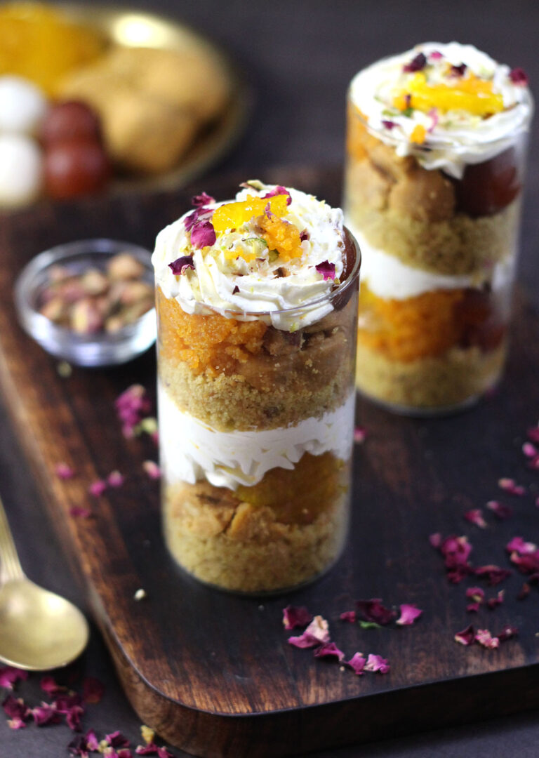 Indian Mithai Trifle Dessert - Cook with Kushi